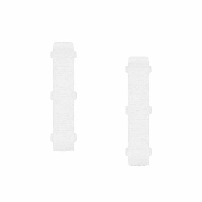 Соединитель для плинтуса ПВХ Деконика 21х85 мм 001 белый, 2 шт.