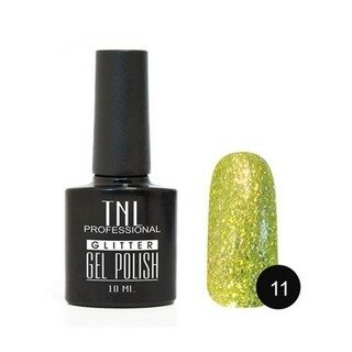 TNL Professional Гель-лак - Glitter № 11 - Неоново-зеленый (10 мл)