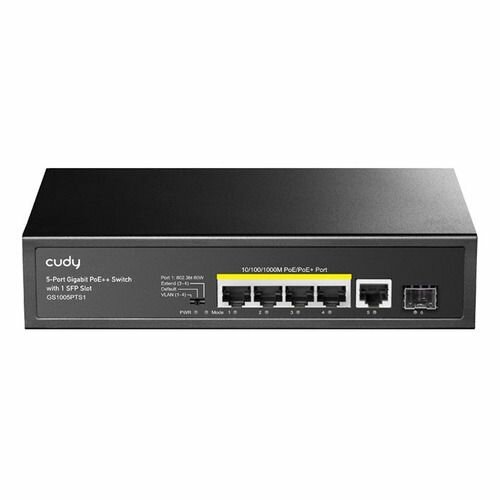 Коммутатор CUDY GS1005PTS1, неуправляемый