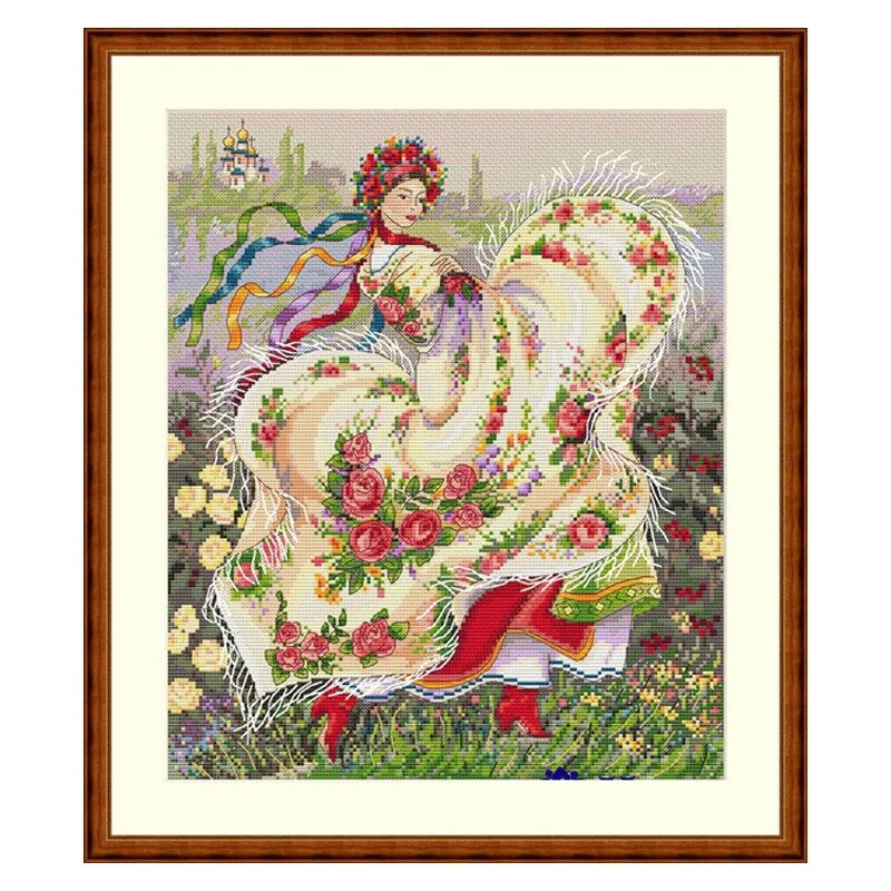 Merejka Наборы для вышивки крестом Танцующая девушка K-15 14CT unprint canvas