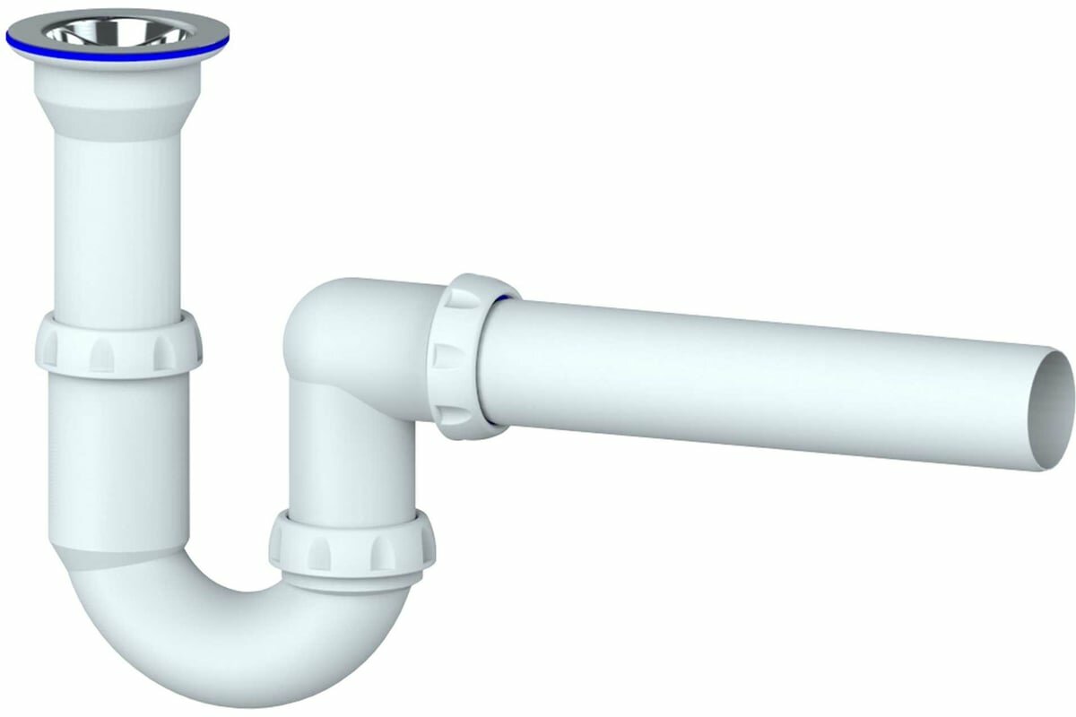 Unicorn Сифон для тюльпана прямоточный литой выпуск 1 1/2" (? 40), нержавеющая чашка, винт 6x85, отвод ?40 Y110