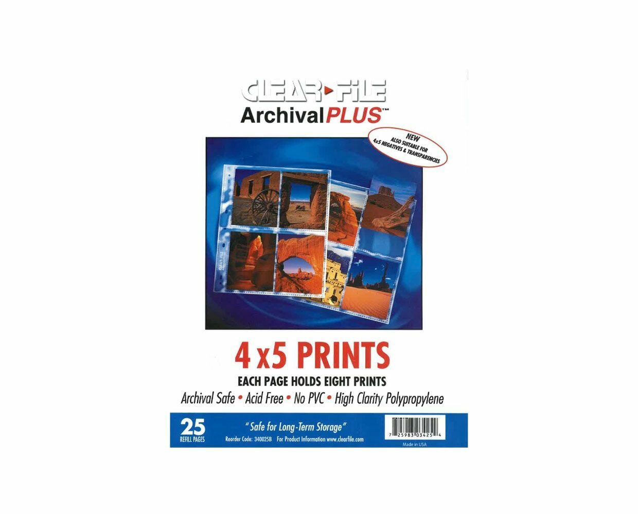 Файл Clearfile для негативов 4x5" / 25 листов
