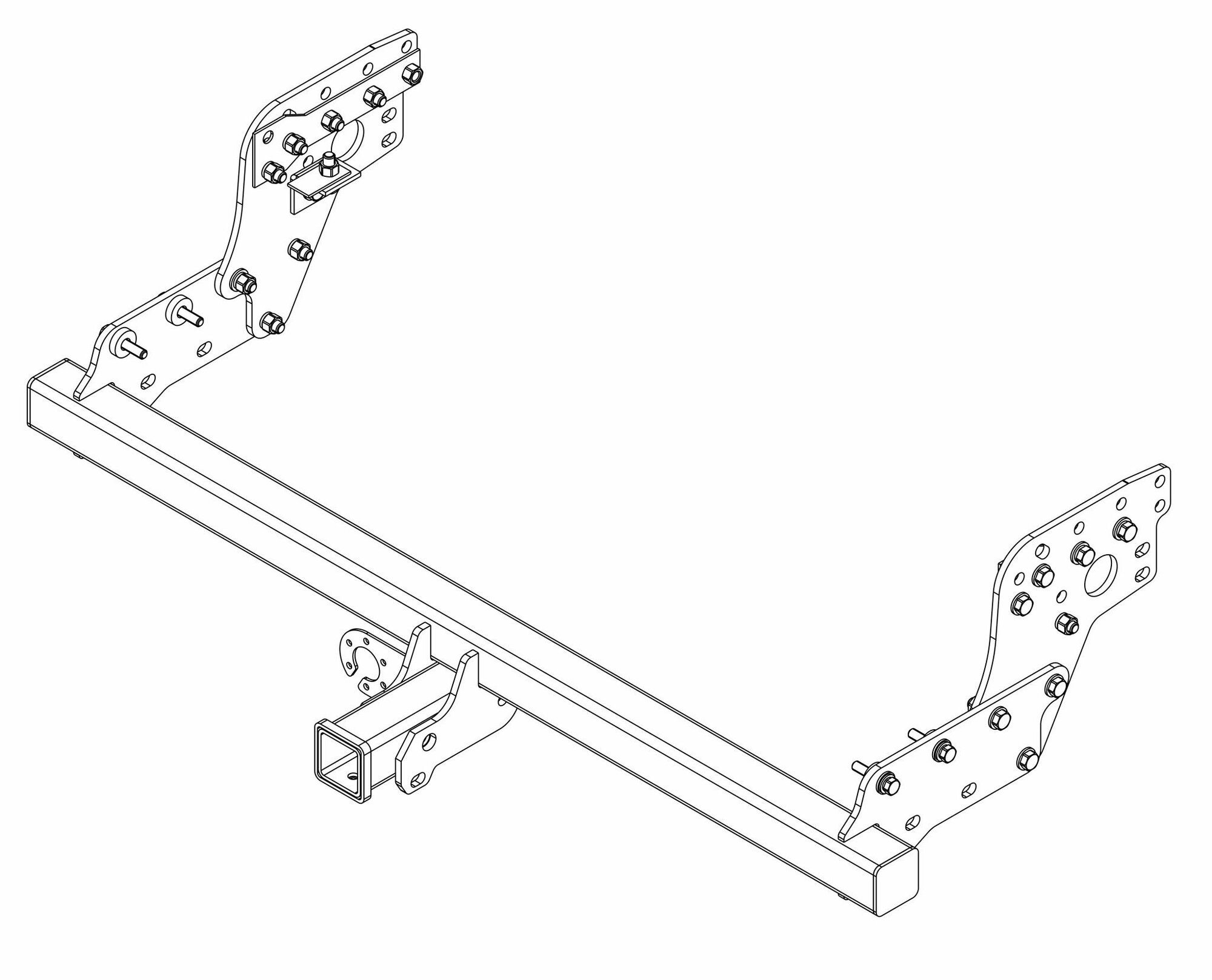 Фаркоп на MITSUBISHI L-200 съемный квадрат (в т. ч. удлин. кузов) (2006-2014, 2015-) (без электрики, паспорт/сертификат в комплекте) Автос. MI 29
