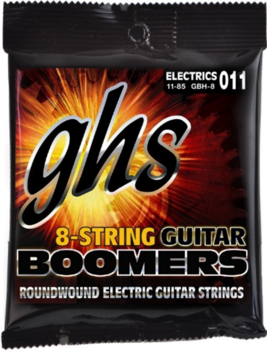 Струны для электрогитары GHS 8-String Boomers GBH-8 11-85