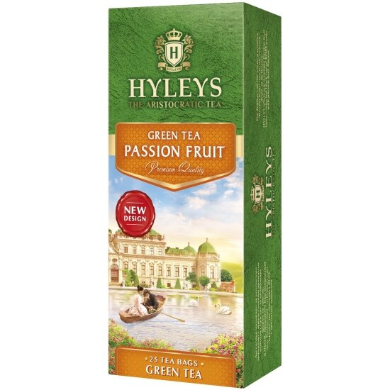 Чай зеленый Hyleys Хэйлис () "Плод Страсти" с кусочками маракуйи 25 пакетиков