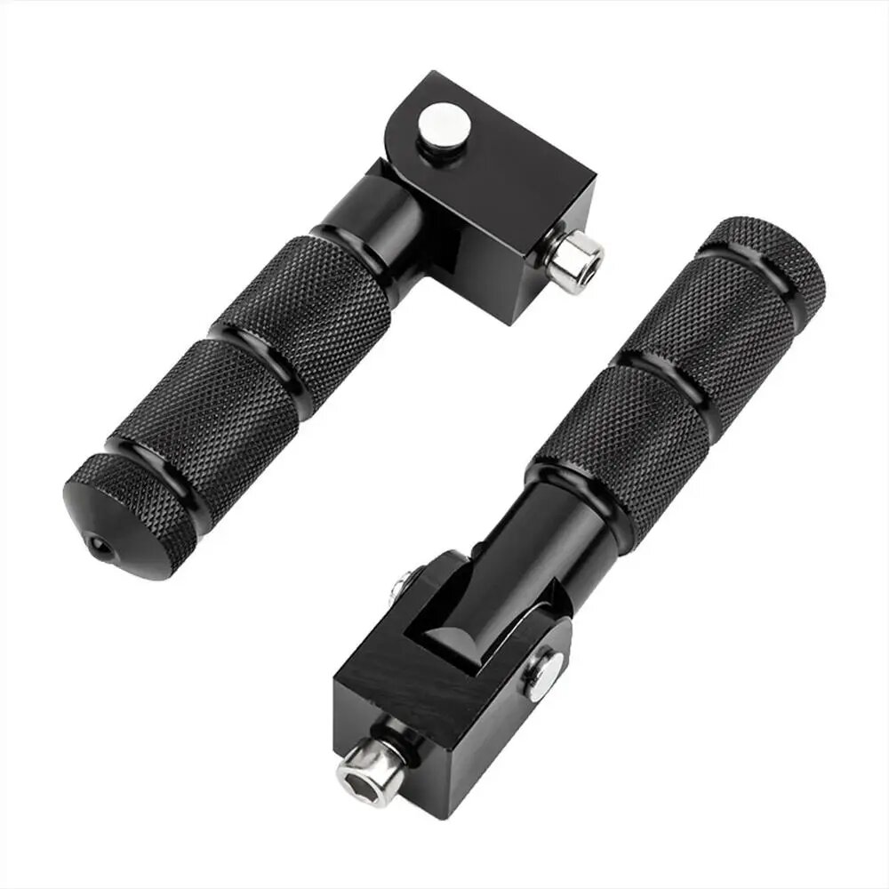 Мотоциклетные подножки для электромобиля противоскользящие Задние подножки в сложенном Черный, black