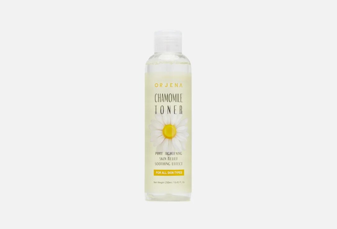 Тонер ORJENA Chamomile Toner, для лица, увлажняющий, с экстрактом ромашки, 250мл