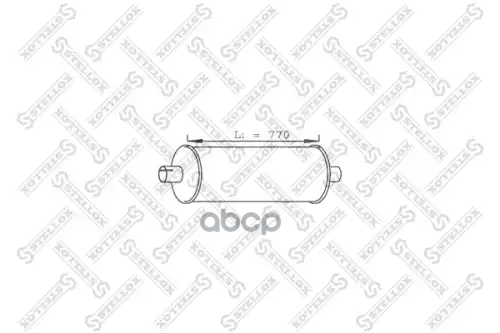 Глушитель ! задний L=750 Iveco Tector Stellox арт. 8203061SX