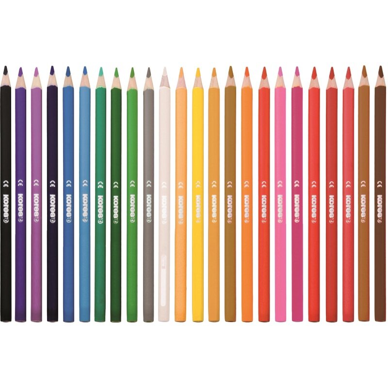 Карандаши цветные Kores 24 цвета, 3 грани, Kromas (93392)