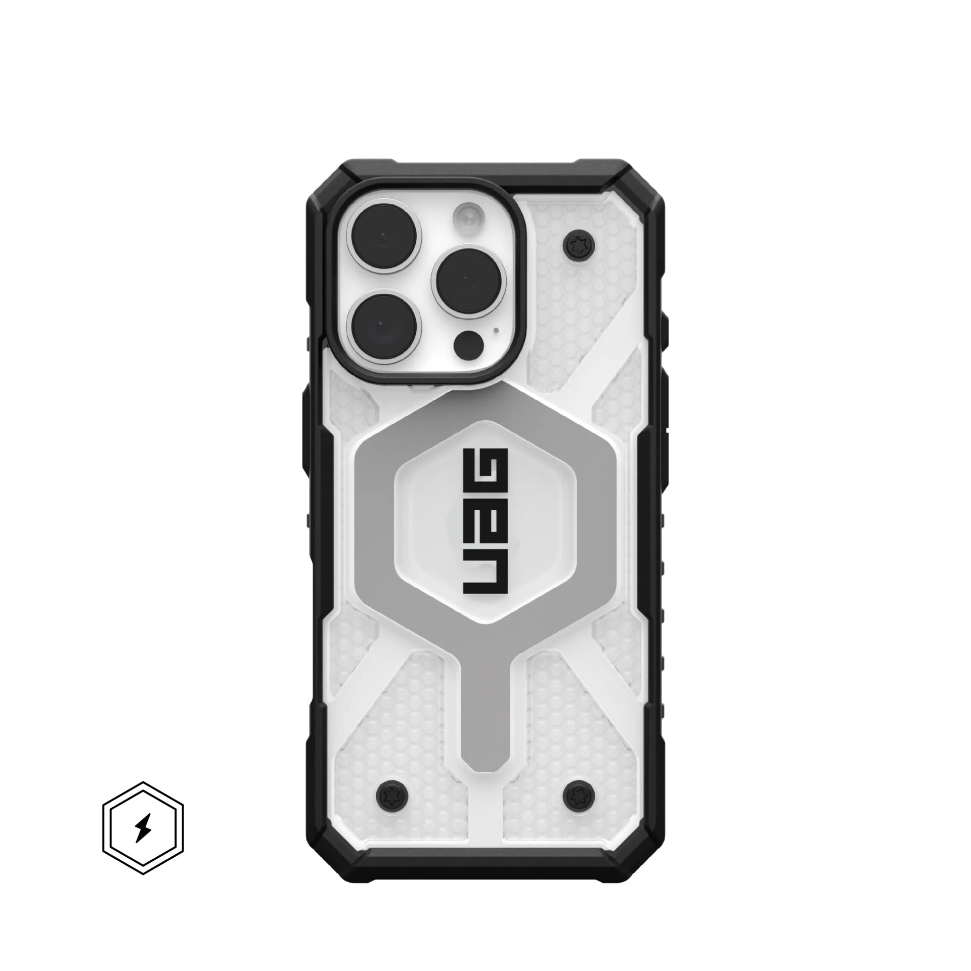 Чехол UAG Pathfinder Series c MAGSAFE для iPhone 16 Pro 6.3", цвет прозрачный (iCe)