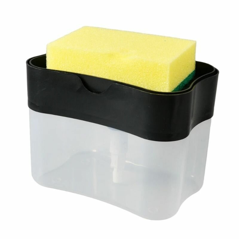 Универсальный диспенсер для мыла и губки 2 в 1 с ручным насосом – компактный и удобный органайзер для кухни