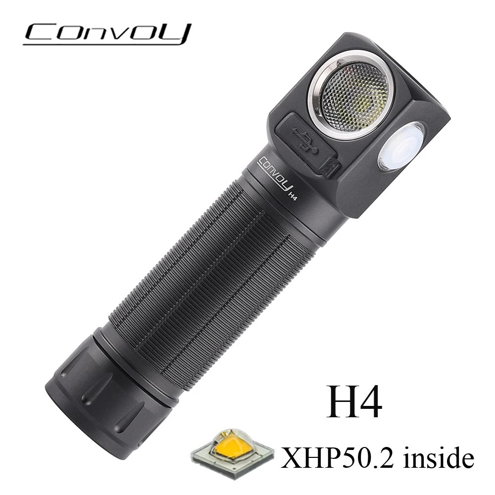 Налобный фонарь Convoy H4 XHP50.2 черный