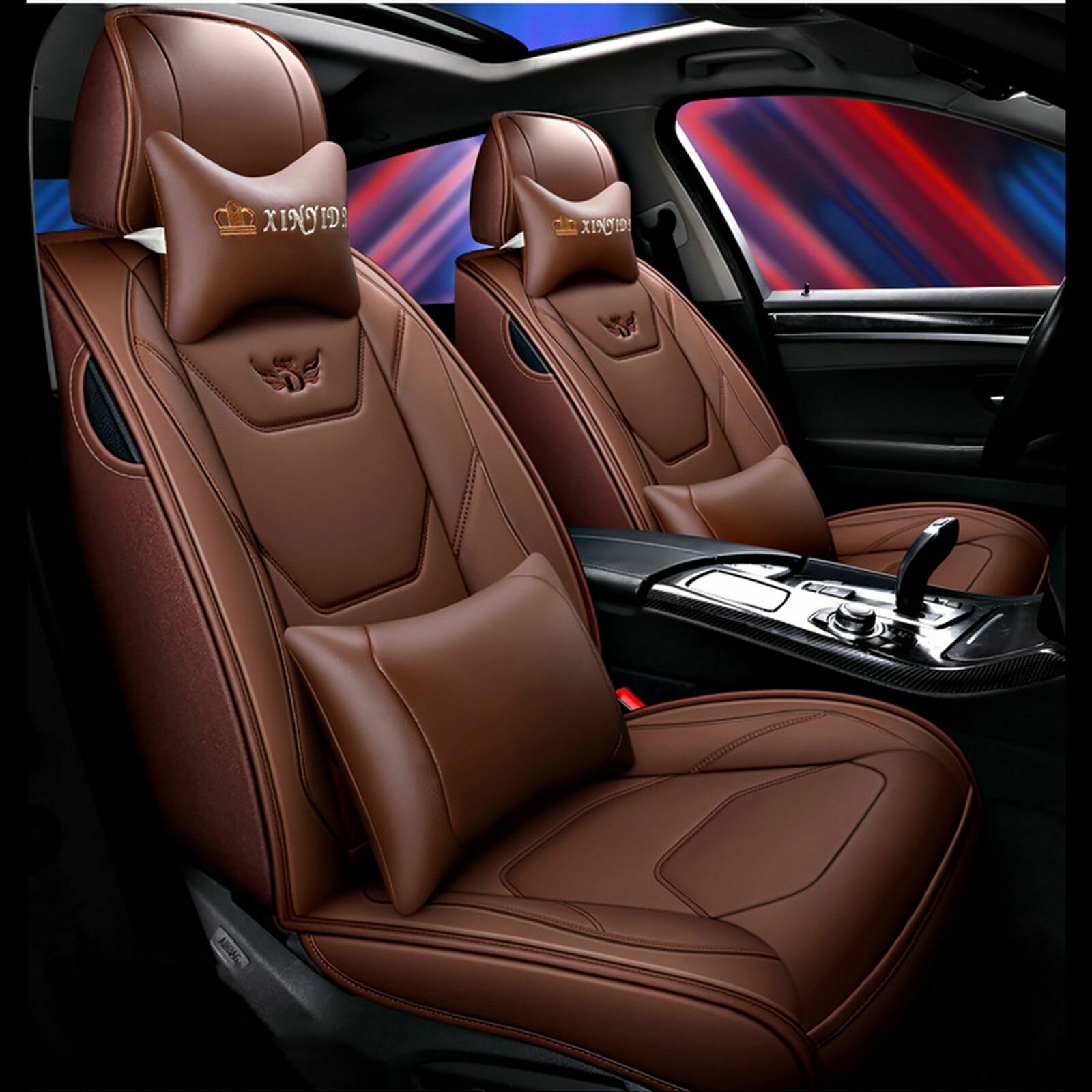 Универсальные Чехол для сиденья автомобиля , для большинства автомобилей (кожаный материал)/авточехлы/экокожа/экокожа сидений комплект