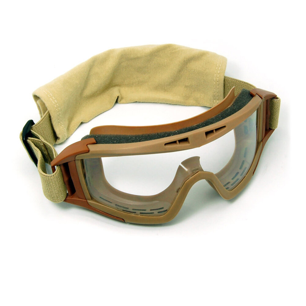 1 Pc Khaki Tactical Goggles Anti Fog Military Glasses for Cycling Hunting Weeding, Khaki