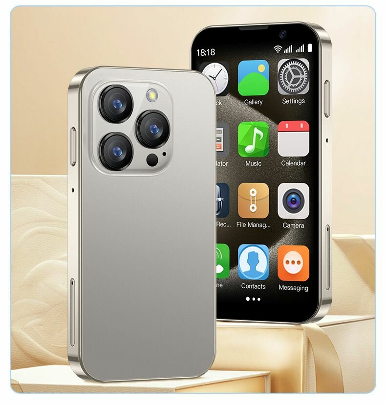 Мини-смартфон Soyes XS18pro 3G, 3-дюймовый экран, две SIM-карты, 2 ГБ/16 ГБ, ультрамаленький телефон Android (поддерживает русский язык)