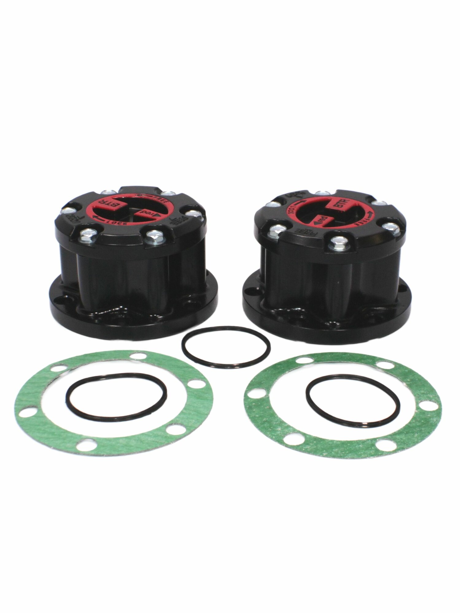 Муфта подключения переднего моста (хаб) для а/м УАЗ 2 шт. комплект серия Z черная на подшипниках