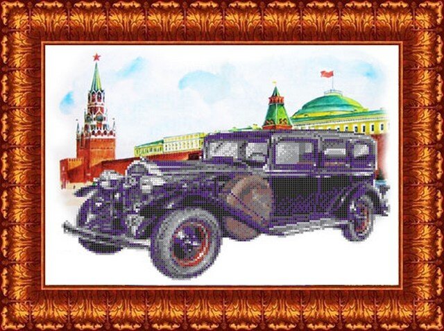 Рисунок-схема на ткани Каролинка "Красный путиловец", для вышивания, инструкция
