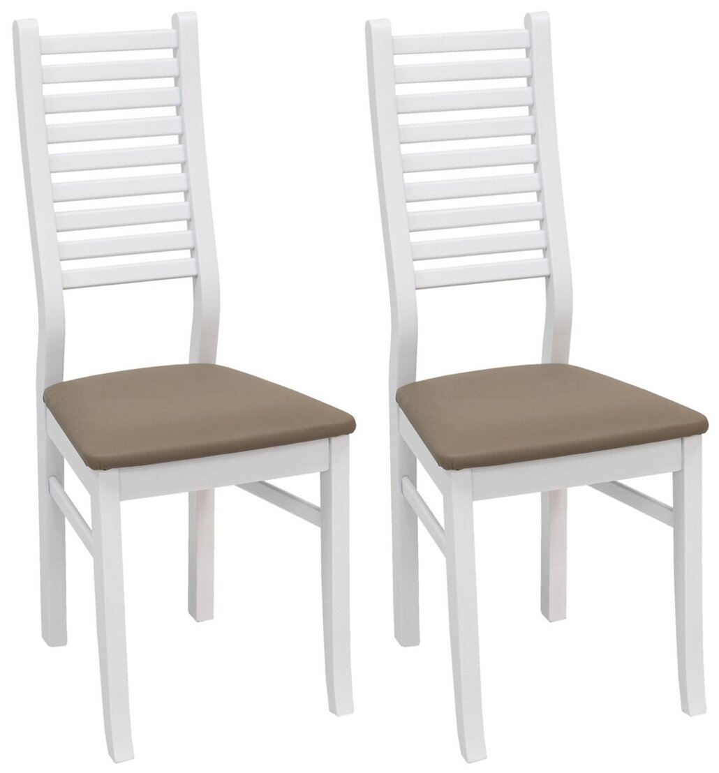 Стулья Leset "Кентукки", офисные, массив дерева, экокожа, 2 шт