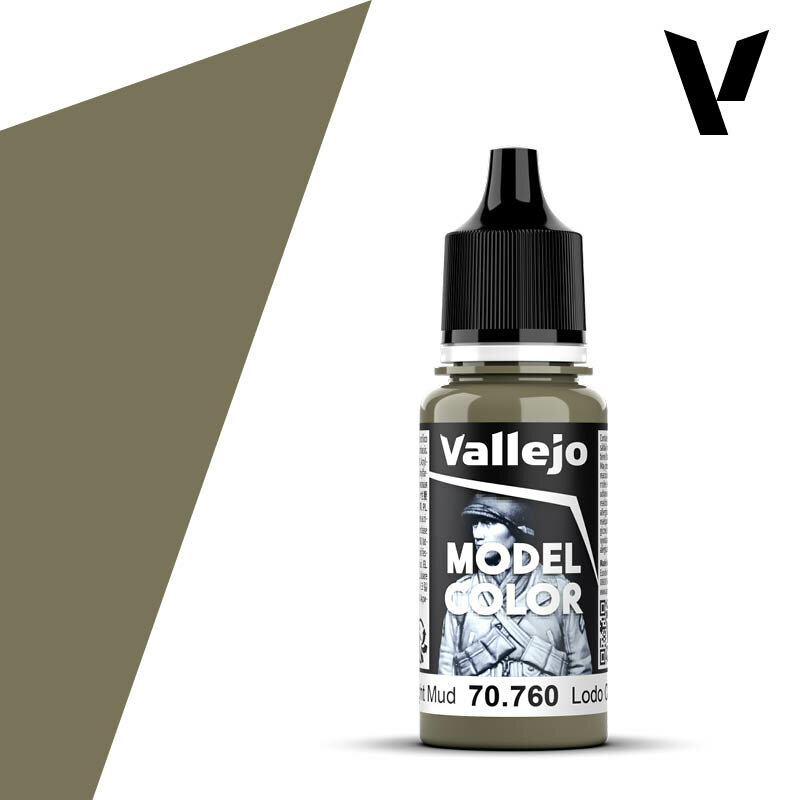 Краска 70760 Vallejo серии Model Color Light Mud (Легкая Грязь) 18ml