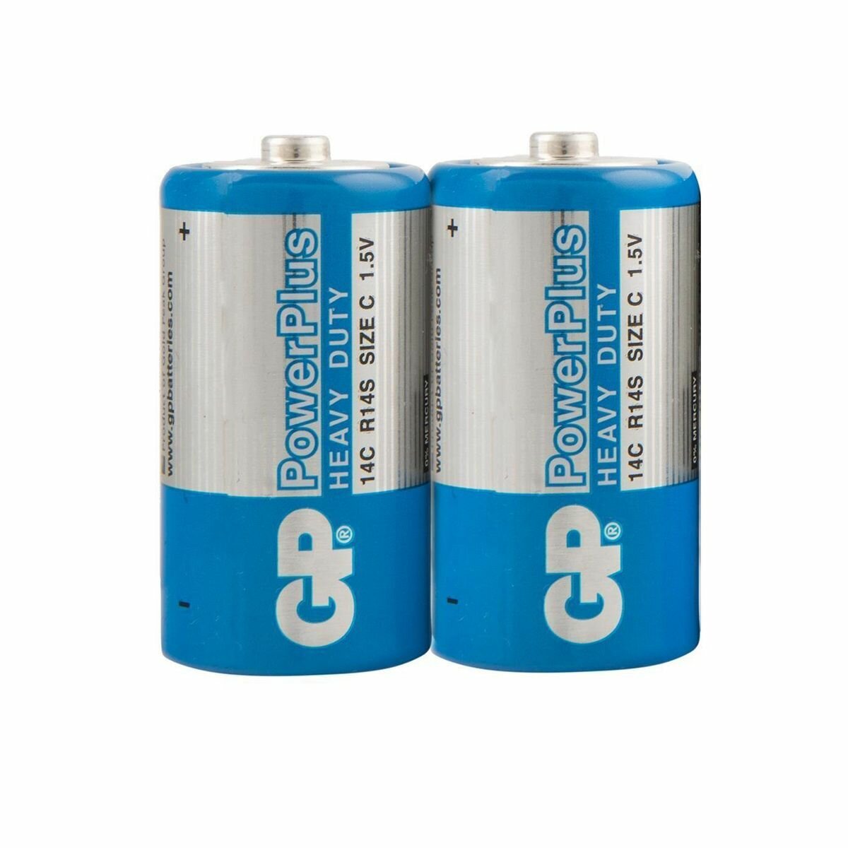 Батарейка GP Powerplus 14CEBRA-2S2, тип C, 1,5 В, 2 штуки в блистере