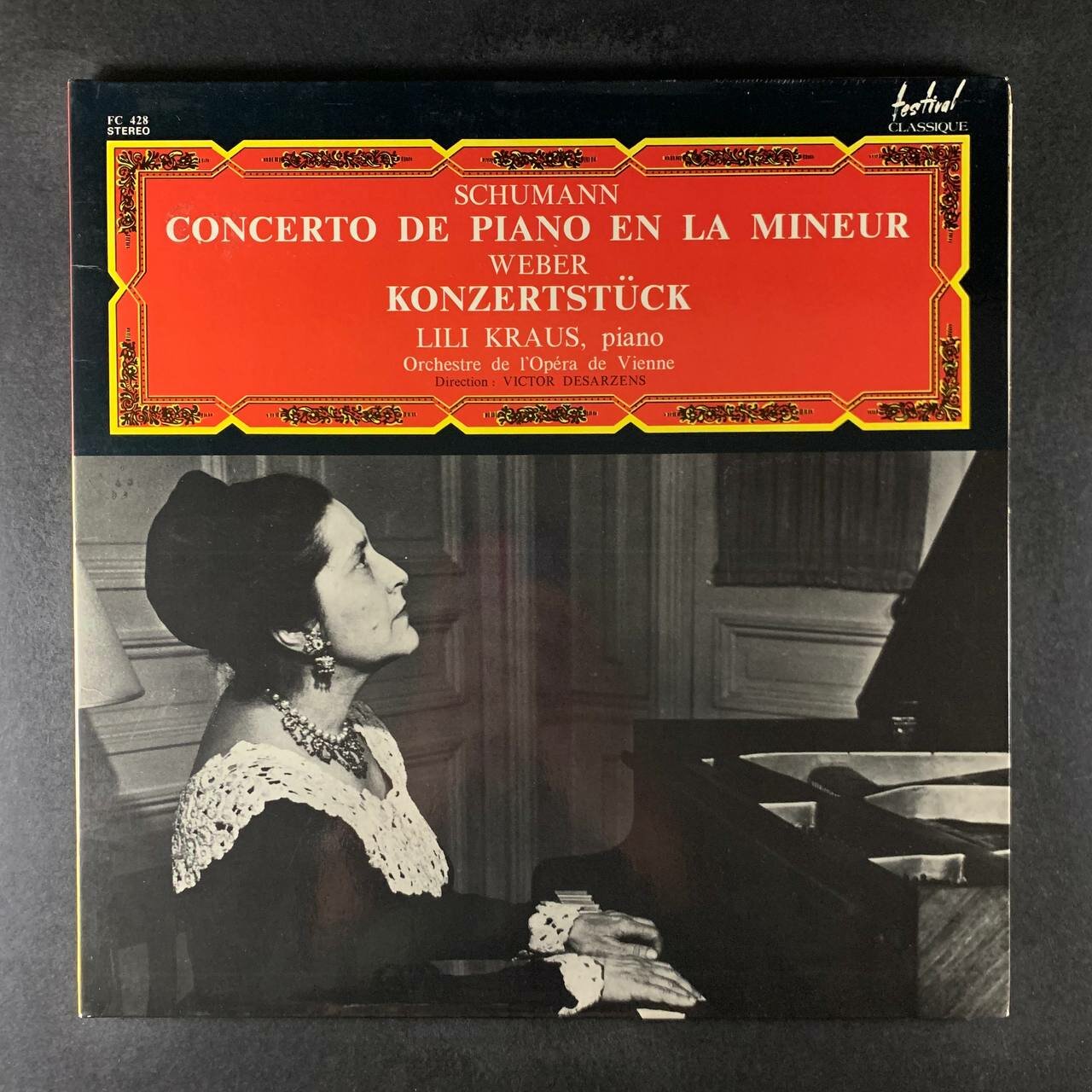 Schumann / Weber, Lili Kraus, Orchestre de L'Opera de Vienne - Concerto De Piano En La Mineur Op. 54 / Konzertstuck En Fa Mineur Op.79 (Виниловая пластинка)