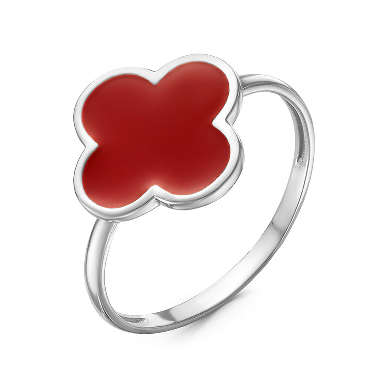 Кольцо, серебро, 925 проба, родирование, эмаль