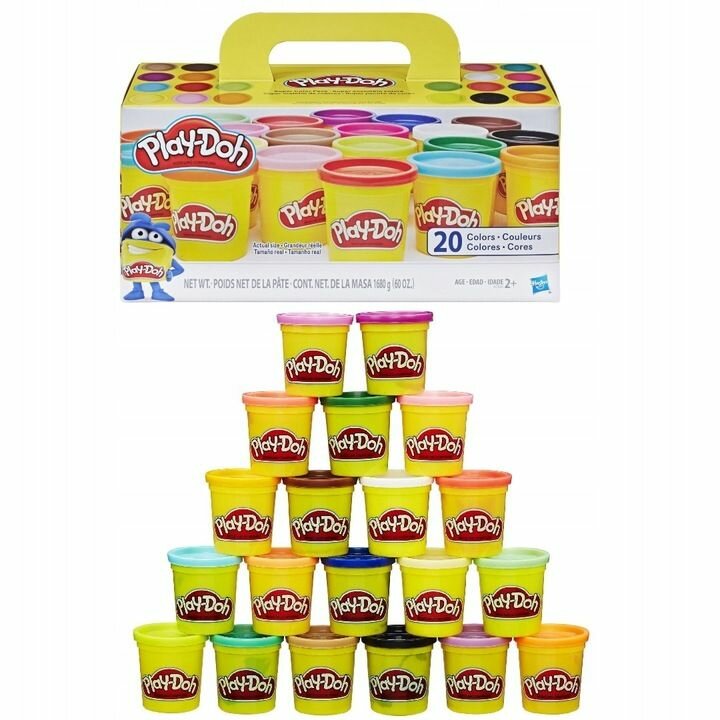 Игровой набор для лепки Play-Doh - Набор пластилина 20 цветов - Плей До A7924