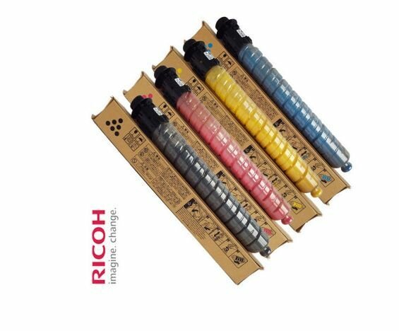 Комплект из четырех тонер-картриджей тип Ricoh M C2000H повышенной емкости (черный 842454, желтый 842451, пурпурный 842452, голубой 842453) для Ricoh M C2000/C2001