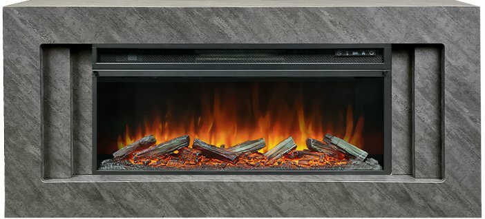 Royal Flame Каминокомплект Line 42 Concrete - Серый бетон с очагом Vision 42 LOG LED