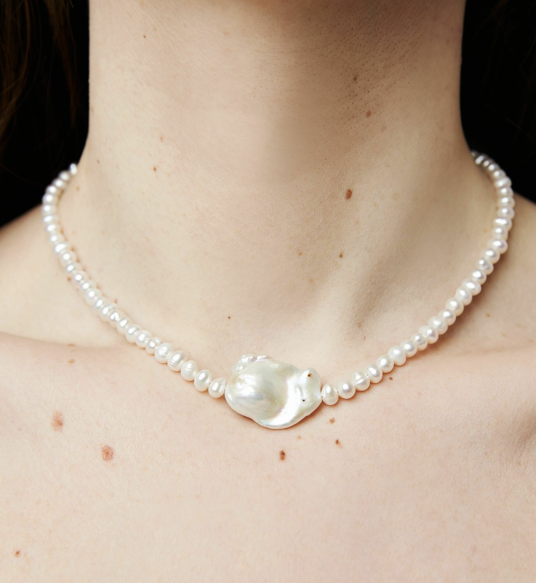 Колье, жемчуг культивированный