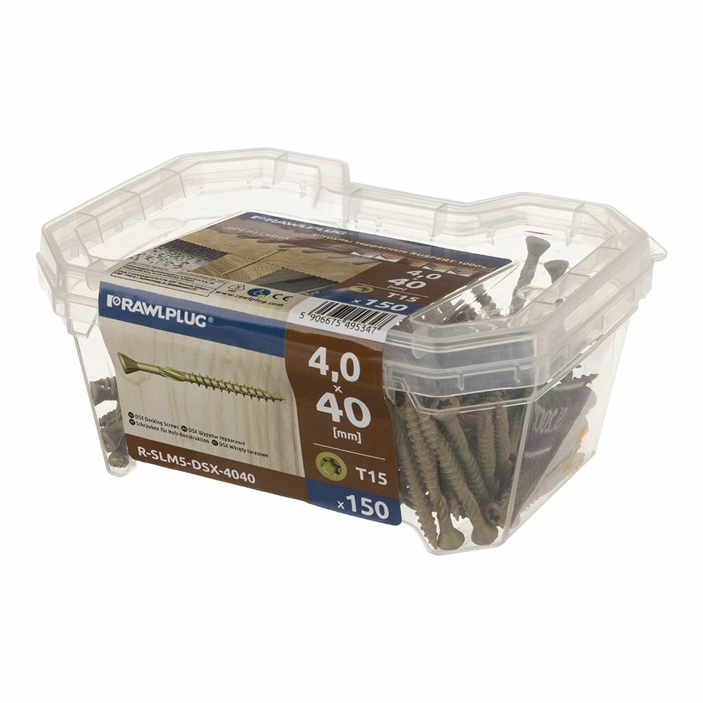 Шурупы по дереву террасные 4,0х40 мм 150 шт