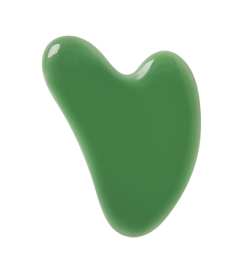 Скребок гуаша для лица "Нефрит"