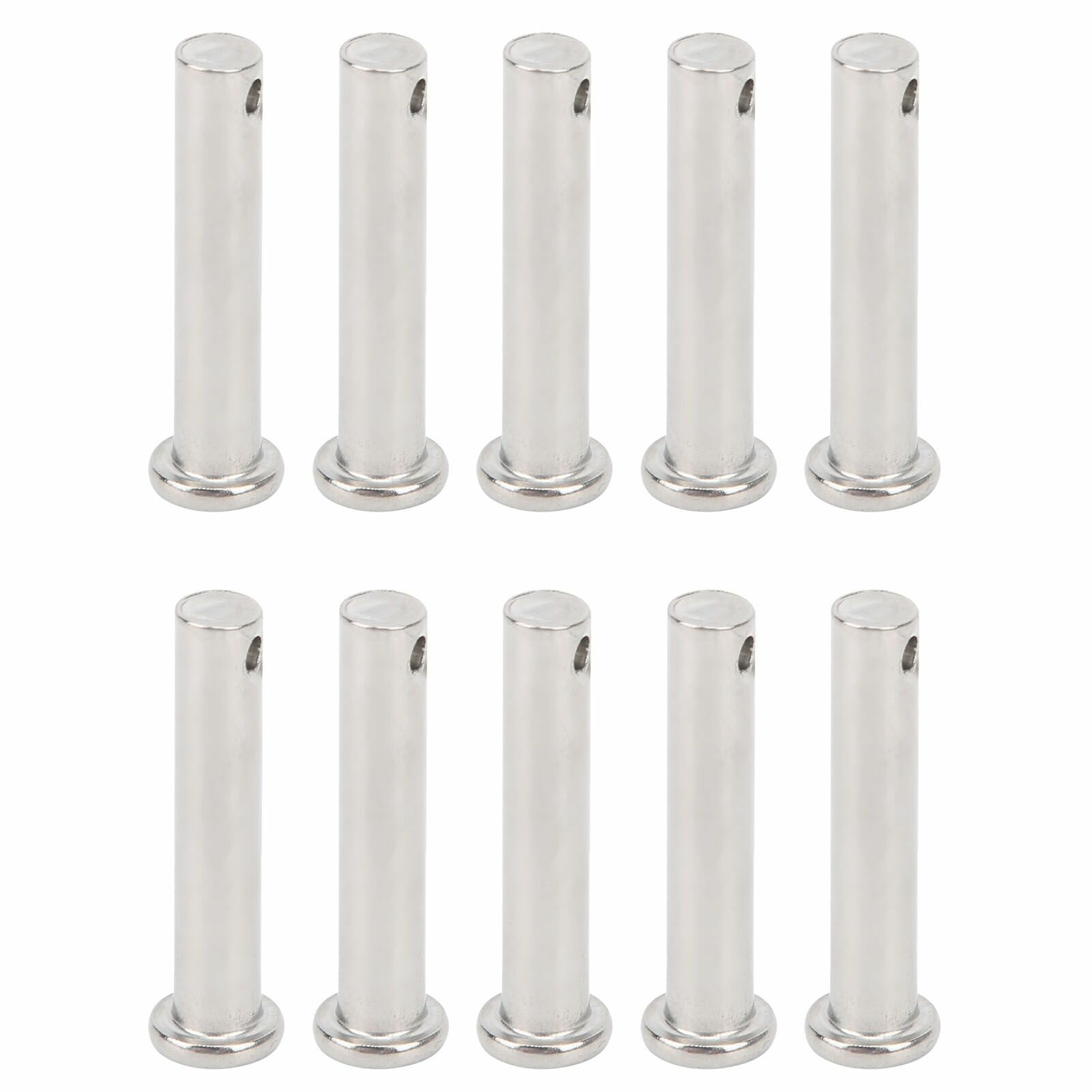 10 шт. круглые штифты с головкой M8x40 мм, установочные штифты с плоской головкой из нержавеющей стали 304 для линейных движущихся частей