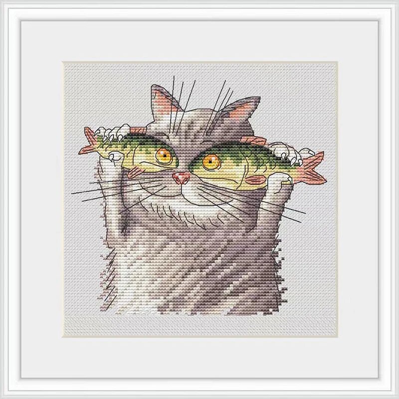 Набор для вышивки крестом XIUSPRING, 100% хлопок, размер 22x21 см 18ct white