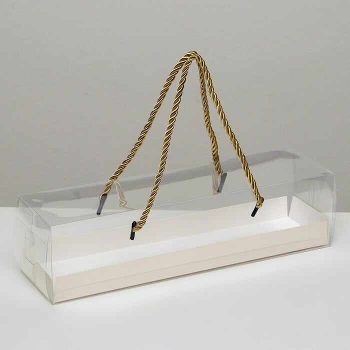 Кондитерская упаковка под рулет, белая 29,5 х 7,8 х 7,8