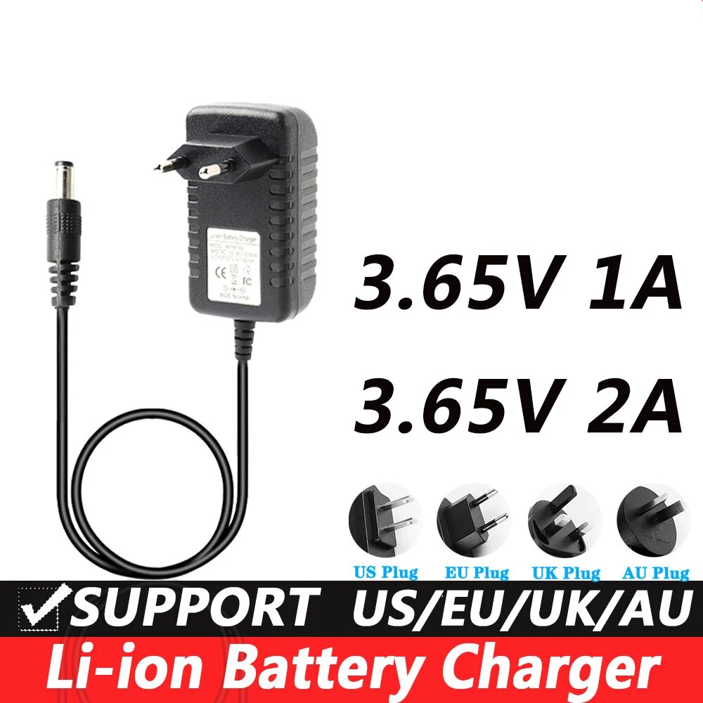 Зарядное устройство для литиевых аккумуляторов 18650 DC5.5*2.1мм 3.65В 2A EU