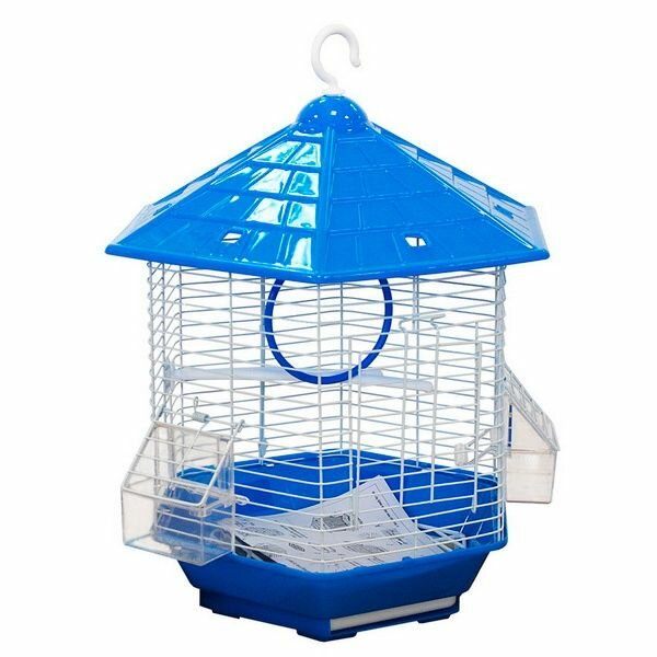 Клетка для птиц N1 фигурная, укомплектованная, 35х30х43 см