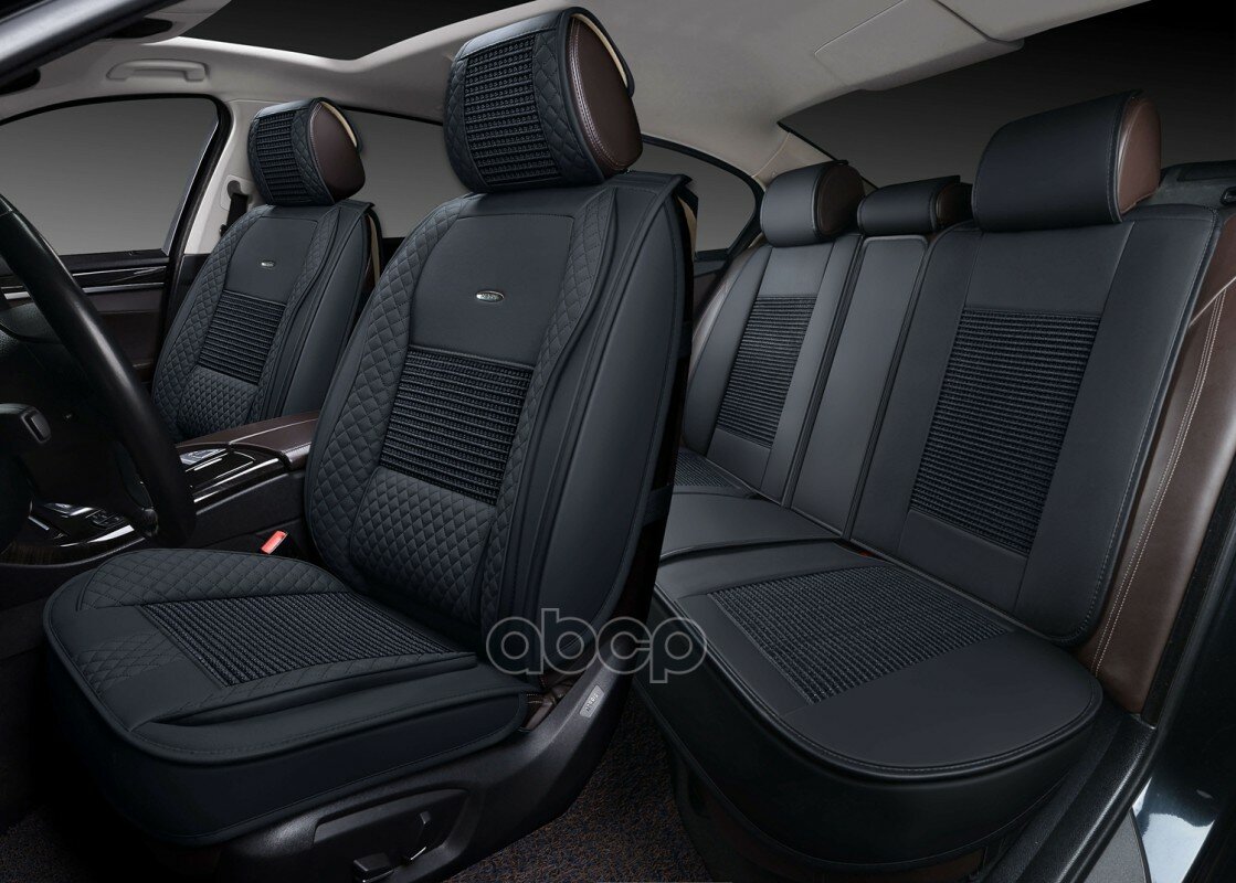 Накидка на сиденье "PSV" 3D Lint лен черный (комплект на весь салон) PSV арт. 133195