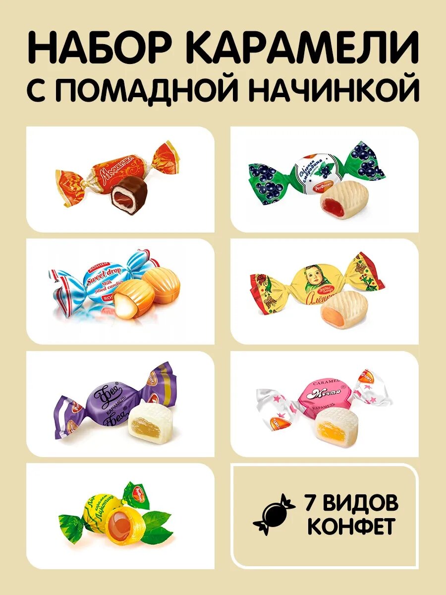 Набор карамели с начинкой