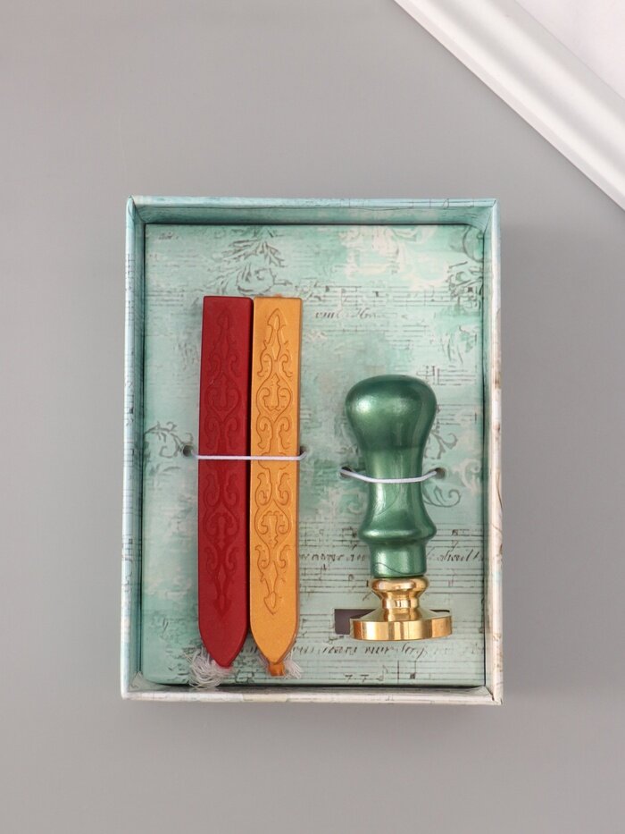 Подарочный набор для сургучной печати «Мальчик и лис», печать, ручка, сургуч, 12.5×10×3.6 см