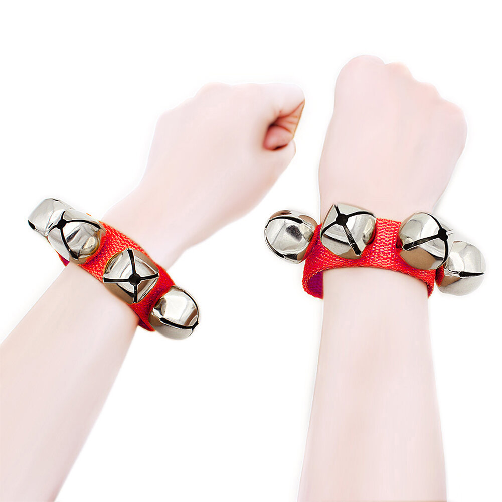 1 Пара Детские Поясистые Киколки На Руки И Ноги Тростиковые Кольца Игрушки Браслеты (Красный), Материал: Нейлон + Металл, Вес: 108г, В комплект входят 2 детских поясистые киколки