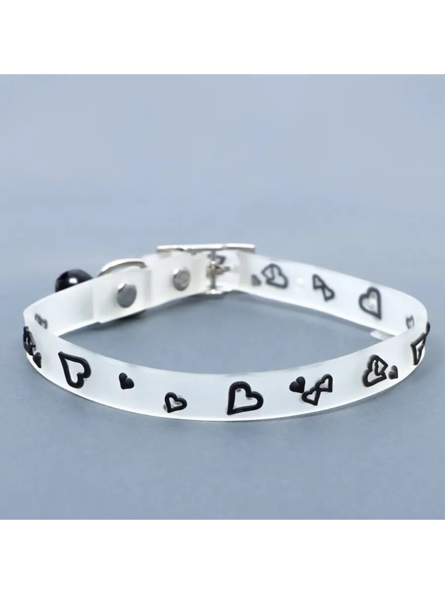 Светящийся в темноте ошейник с сердцами для питомца