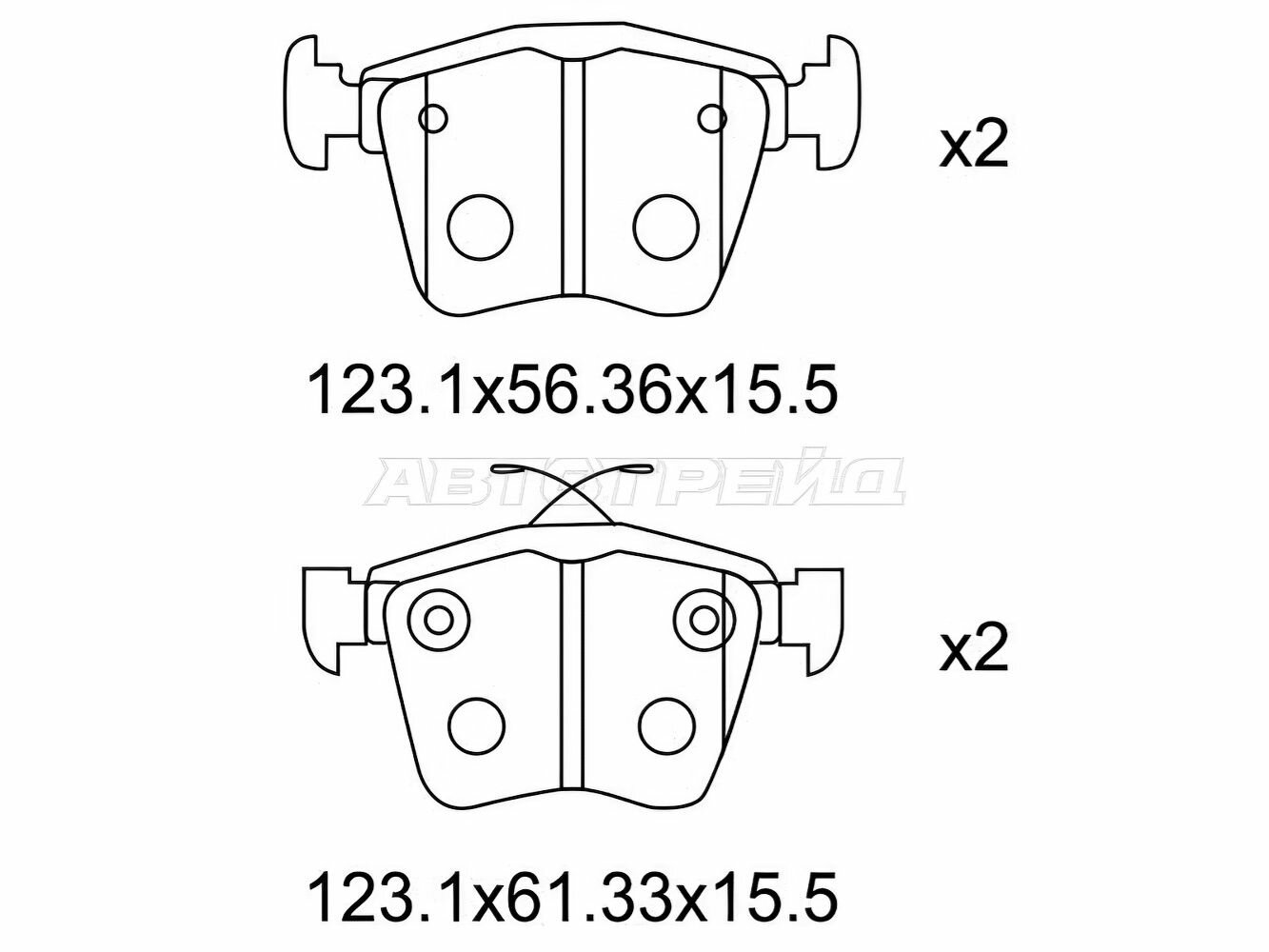 Тормозные колодки задние для Шкода Кодиак, Фольксваген Гольф, R32 GTI, Пассат Сантана арт ST3Q0698451B SAT