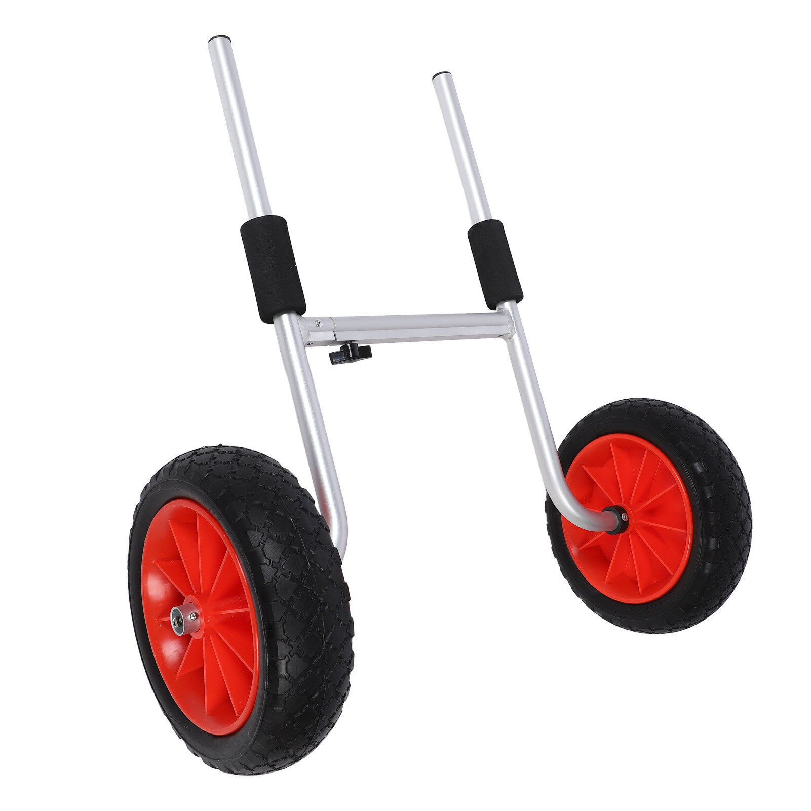 Тележка для перевозки каноэ, регулируемая, складная, 10-дюймовые шины, алюминиевая, с порошковым покрытием, для транспортировки каяков, для небольших лодок