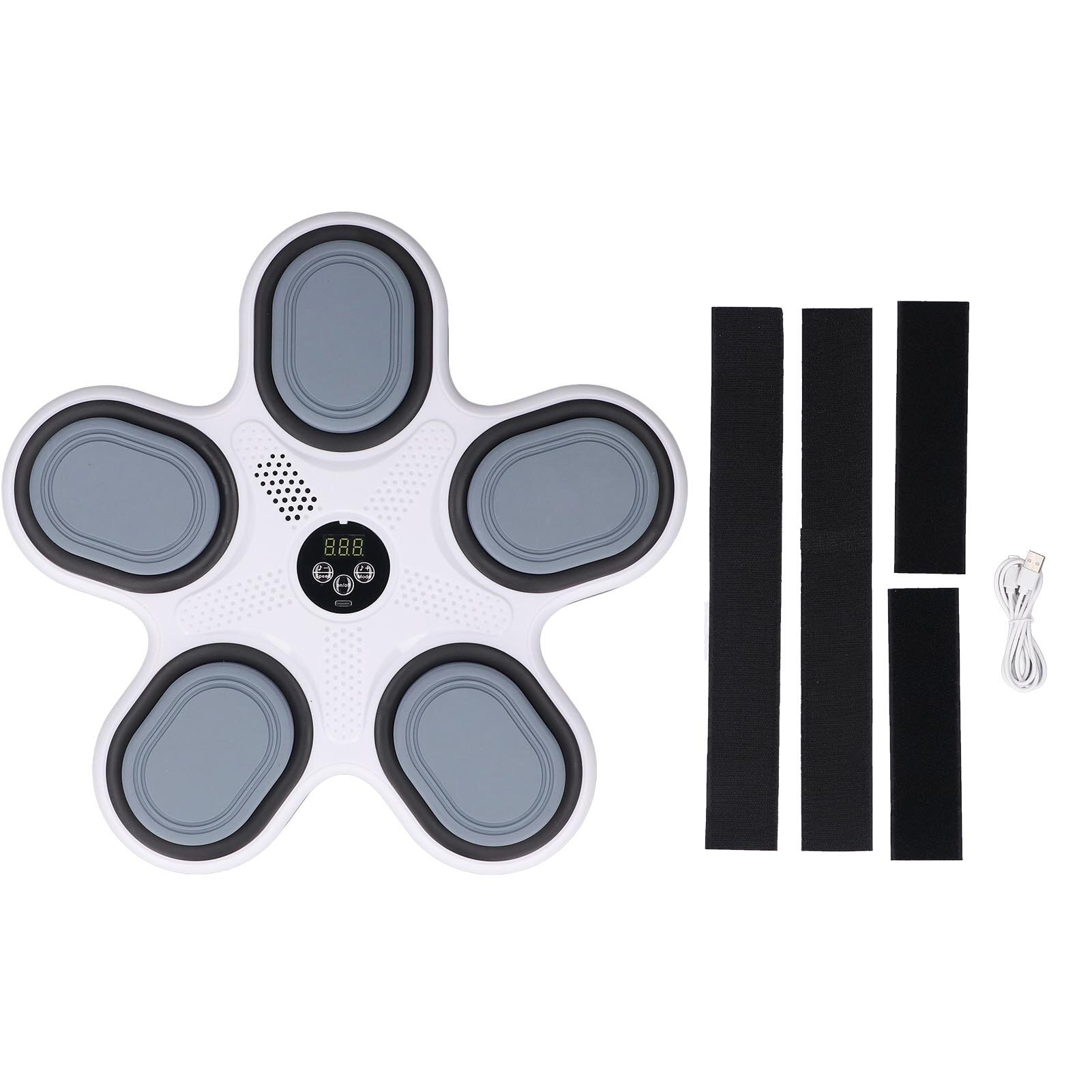 BT Music Boxing Machine — умный музыкальный боксёрский тренажер, тренировочный боксёрский тренажер для дома, фитнес-оборудование для детей и взрослых, белый.