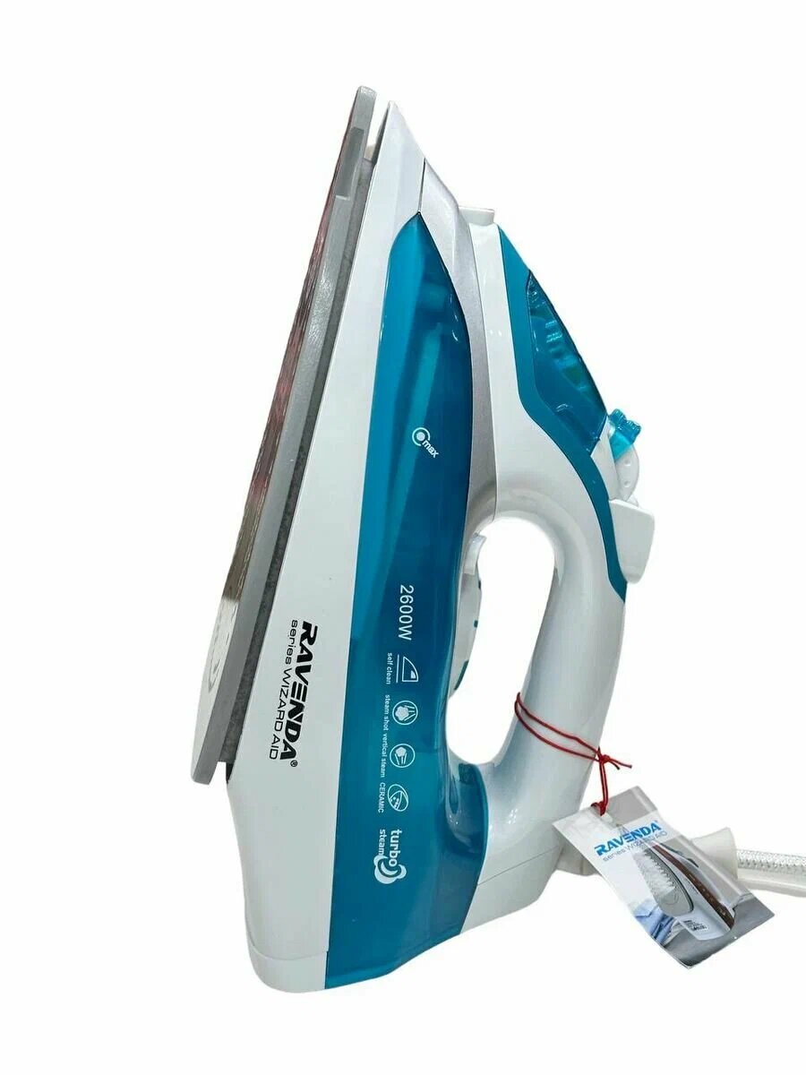 Утюг Ravenda Pro-3564, 2600 Вт, керамическая подошва, автоотключение, синий