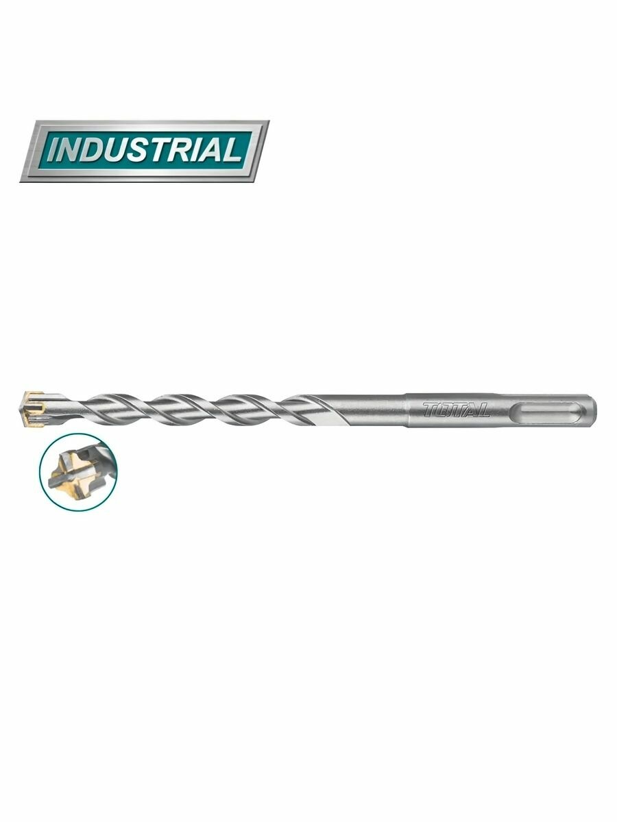 Бур TOTAL TAC310604C, для бетона, кирпича, камня, SDS Plus, 6х260 мм