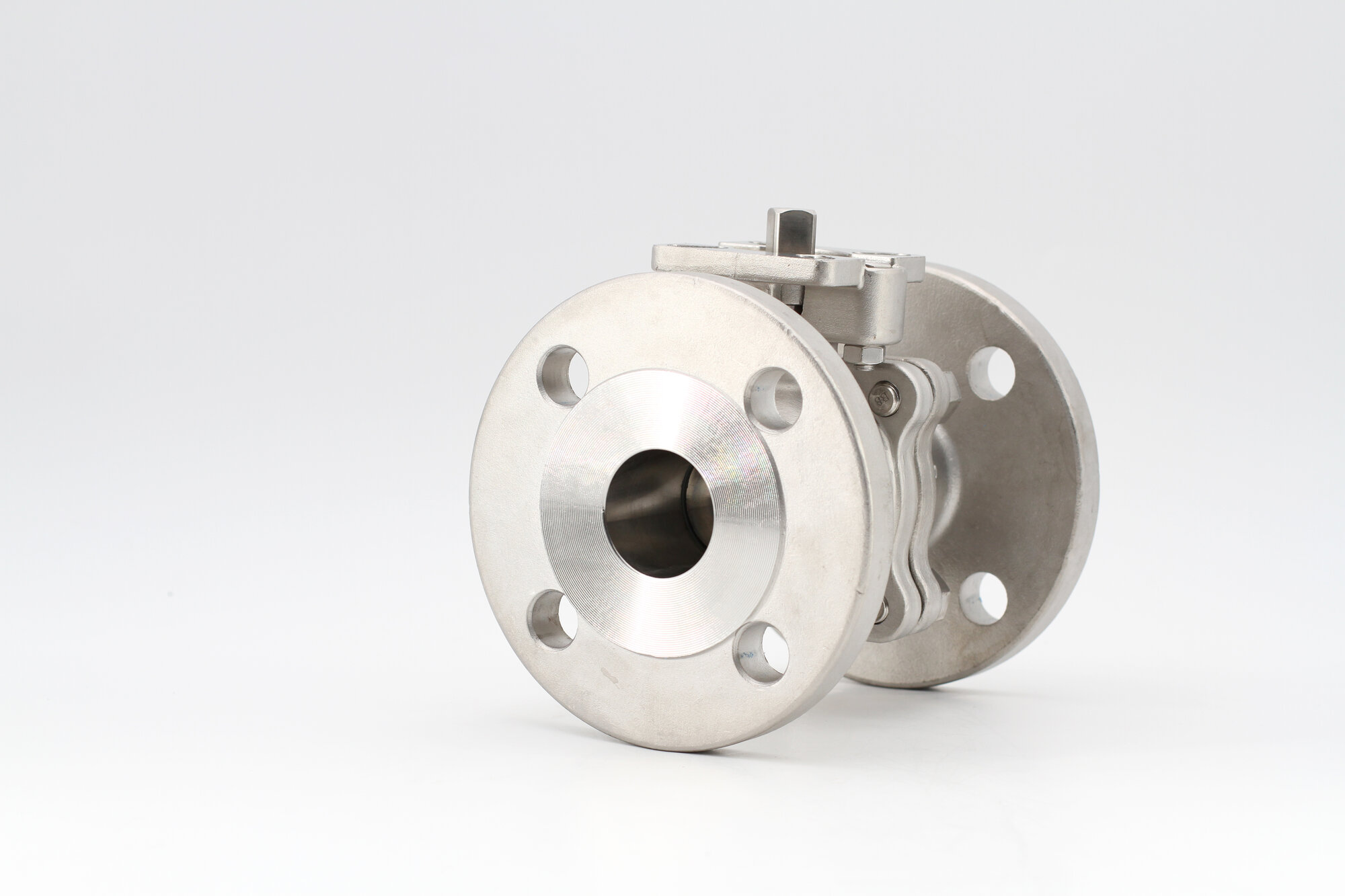 Кран шаровой нержавеющий фланцевый Ду 32 (1 1/4") AISI 304 (3PS) полнопроходной трехсоставной