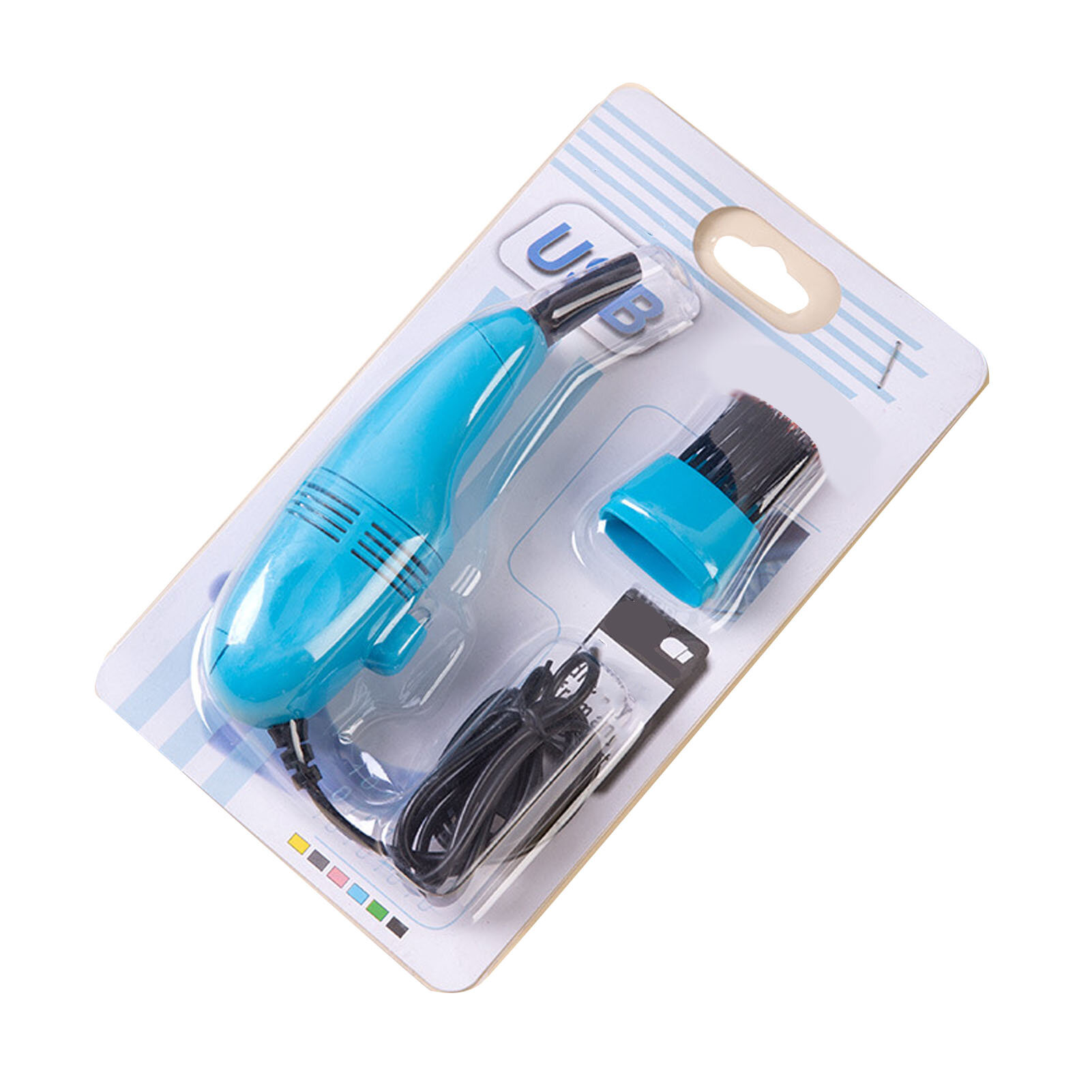 Клавиатура вакуум USB с эффективным адсорбцией легкий компьютерный вакуум для ноутбука для ноутбука синий