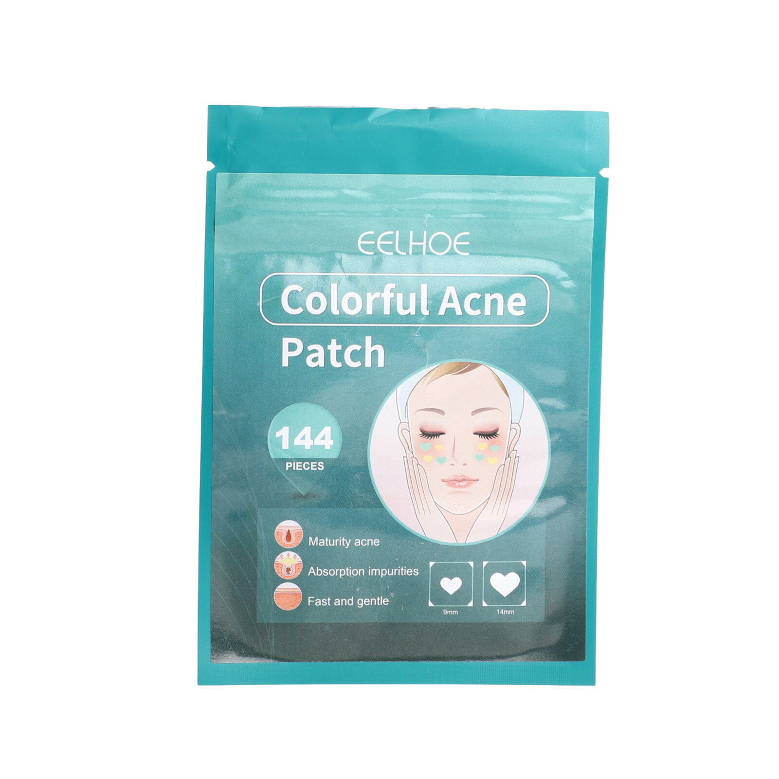 144 шт. цветных пластырей от прыщей на лице, прозрачные наклейки от прыщей для дневного и ночного применения, невидимое точечное лечение кожи